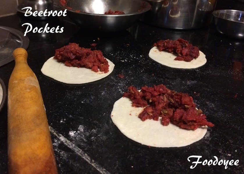 Deep fried Beetroot Pockets