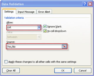 Excel Spreadsheets Help: Quick Tips: Yes/No Drop Down List