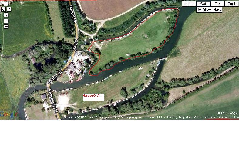 The 500 Go Caravanning: Radcot Bridge - aka Orc Island