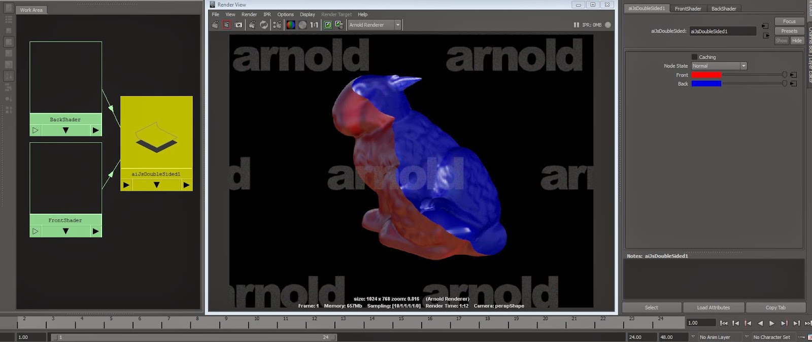 silvestre julien: doubleSided shader : Arnold/C++