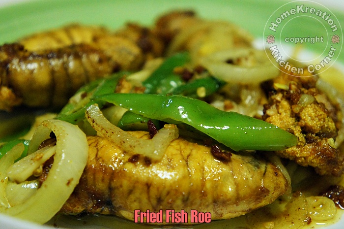 HomeKreation - Kitchen Corner: Fried Fish Roe (Telur Ikan Goreng Kunyit)