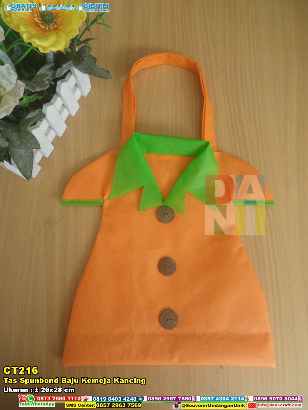 Tas Spunbond Baju Kemeja Kancing | Souvenir Pernikahan