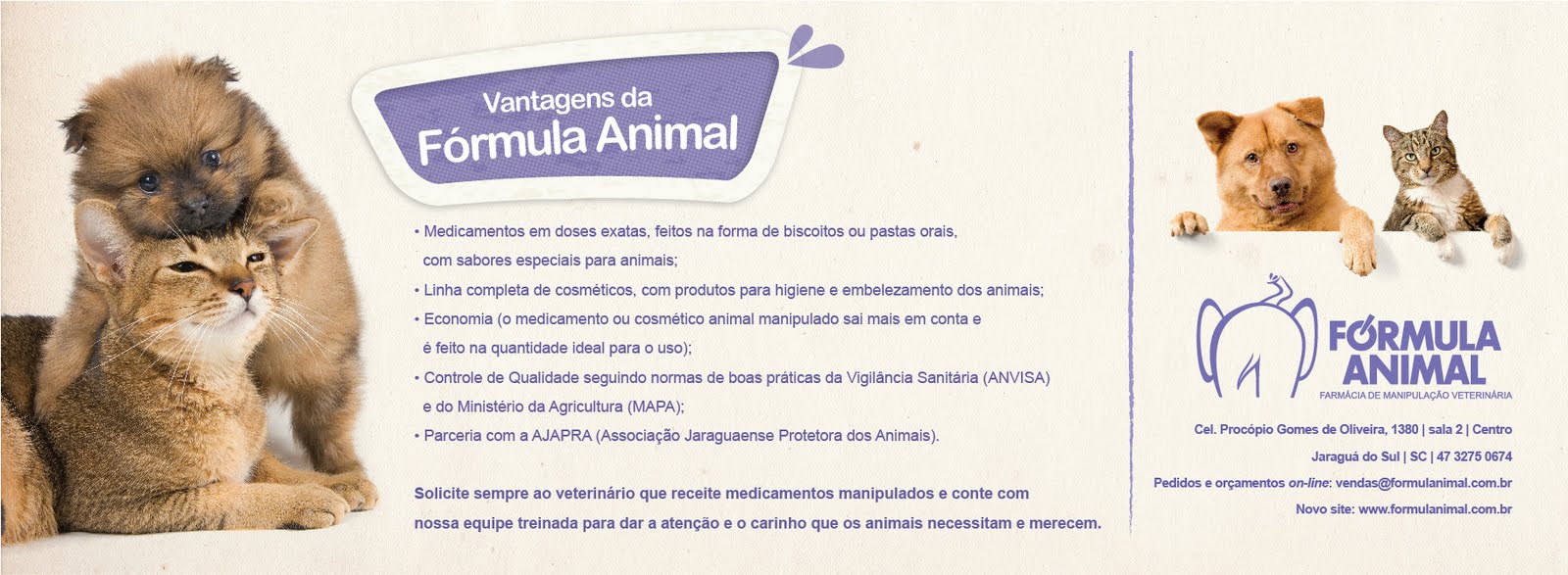 Comunicação que funciona!: Flyer Fórmula Animal