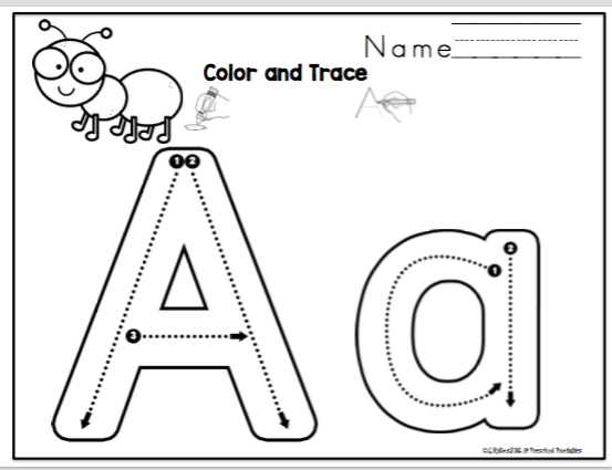 Alphabet Practice for Preschool 5 Sets "No Prep" ~ Preschool Printables