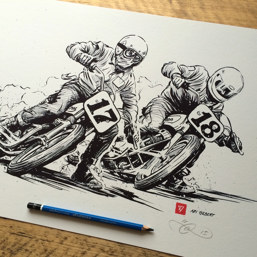 Oil stain garage: Adi Gilbert Illustration