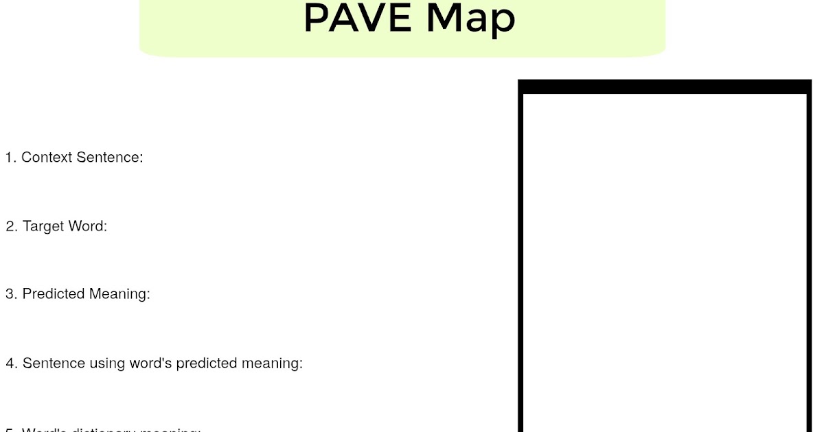 PAVE Map Worksheet free worksheet