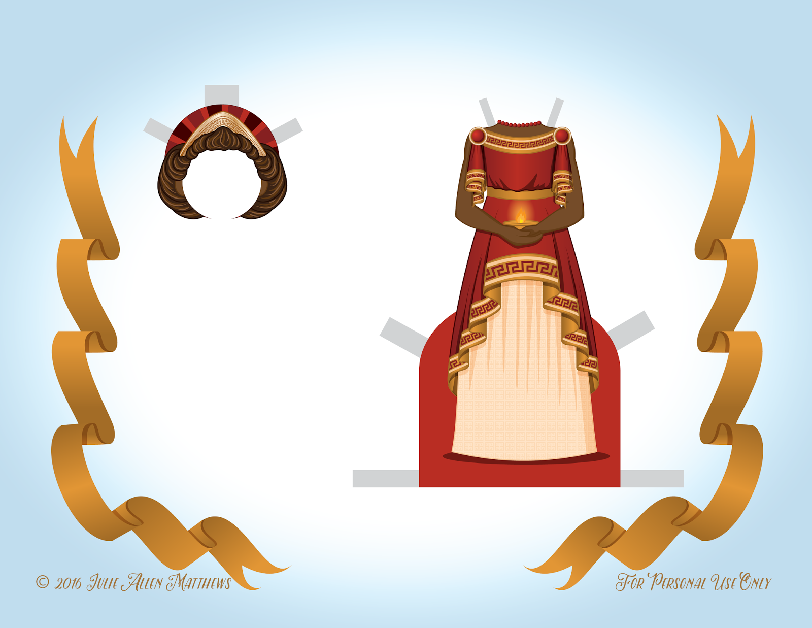 Paper Doll School: December Angel Paper Doll - Day 14