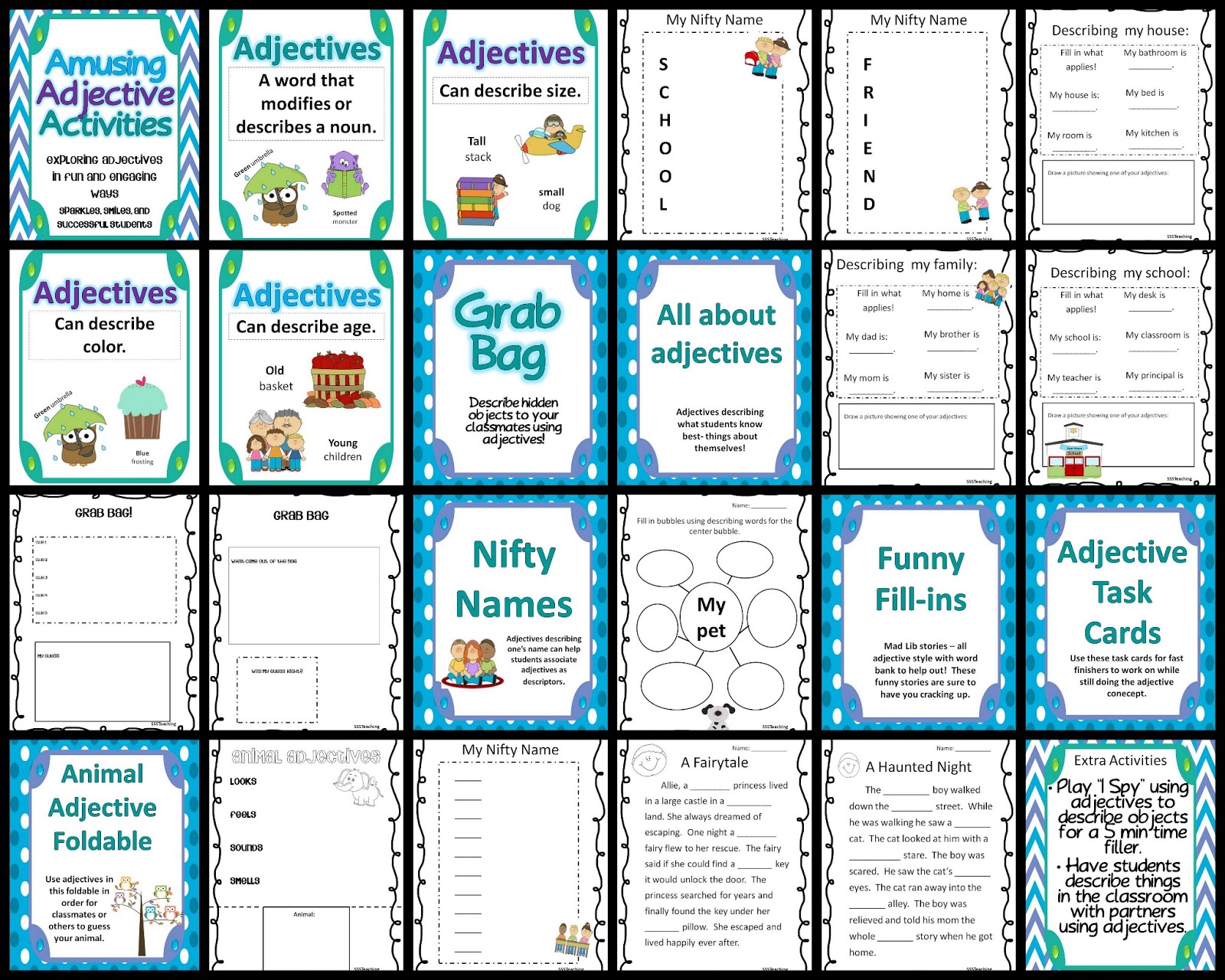 Amusing Adjective Activities - SSSTeaching