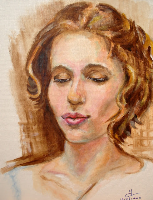 Peintures et portraits. Acrylique et pastel.: Portraits de femmes à l ...