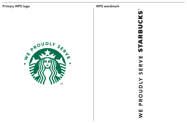 Starbucks Style Guide: "We Proudly Serve" Logo Guidelines!