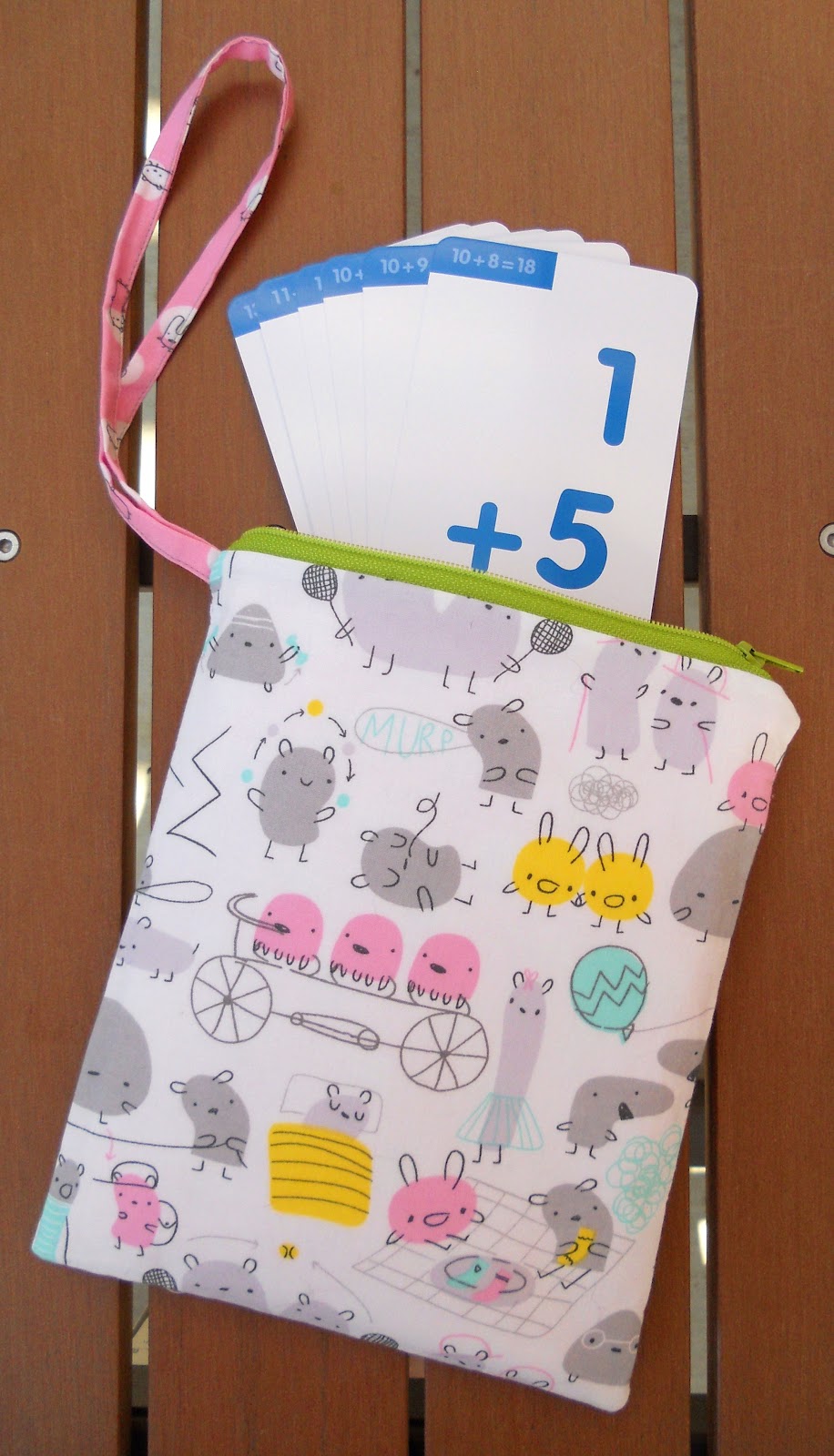 Fabric Mutt: Monster Math Pouch