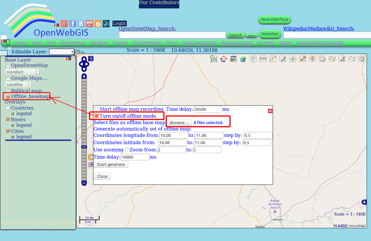 OpenWebGIS is free online GIS: One of the methods to create and use offline base maps for web ...