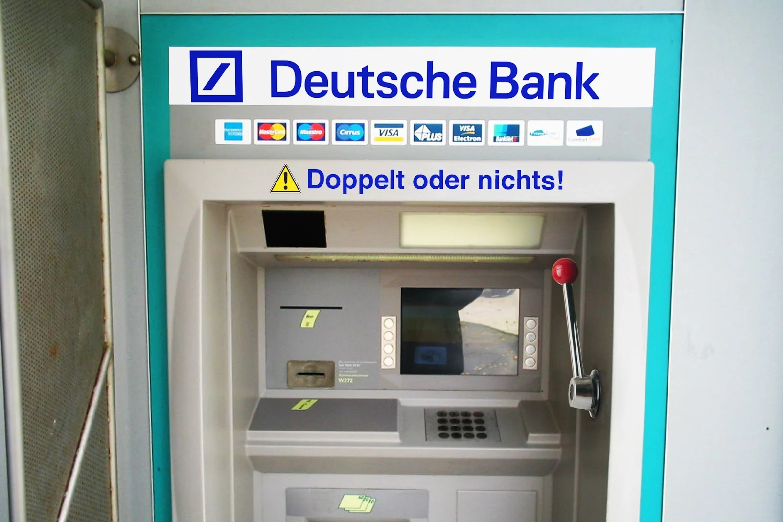 Deutsche Bank stellt Geldautomaten mit "Doppelt-oder-nichts"-Funktion auf