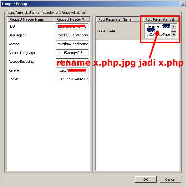 Upload Shell Dengan Tamper Data - Catatan Mahasiswa