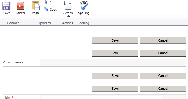 Sharepoint Posts Fixing Multiple Save Cancel Buttons And Attachments Fields On Add Edit