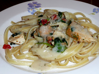 The Family Mixing Bowl: Aglio di pollo Pasta (Garlic Chicken Pasta)