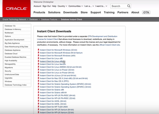 Oracle Instant Client Install
