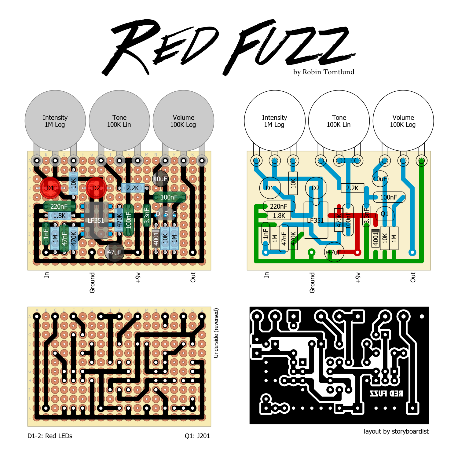Perf and PCB Effects Layouts: Red Fuzz