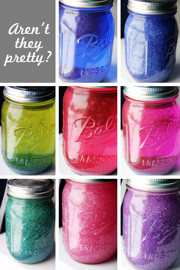 LaLa Little Lovebird: DIY: Glitter Jars