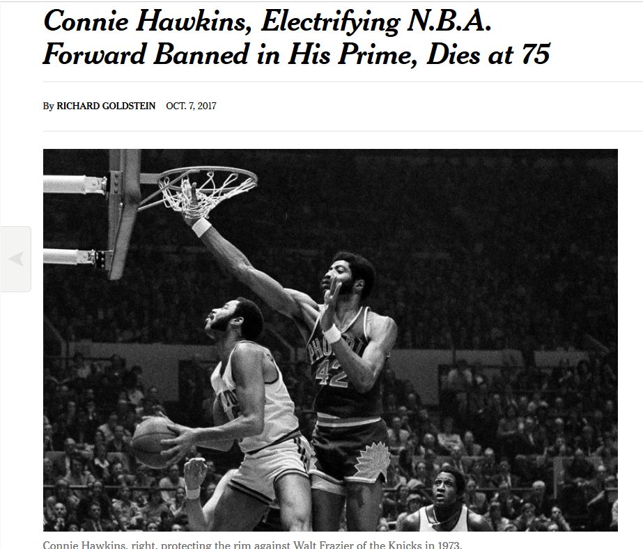 Montclair SocioBlog: Connie Hawkins — 1943 - 2017
