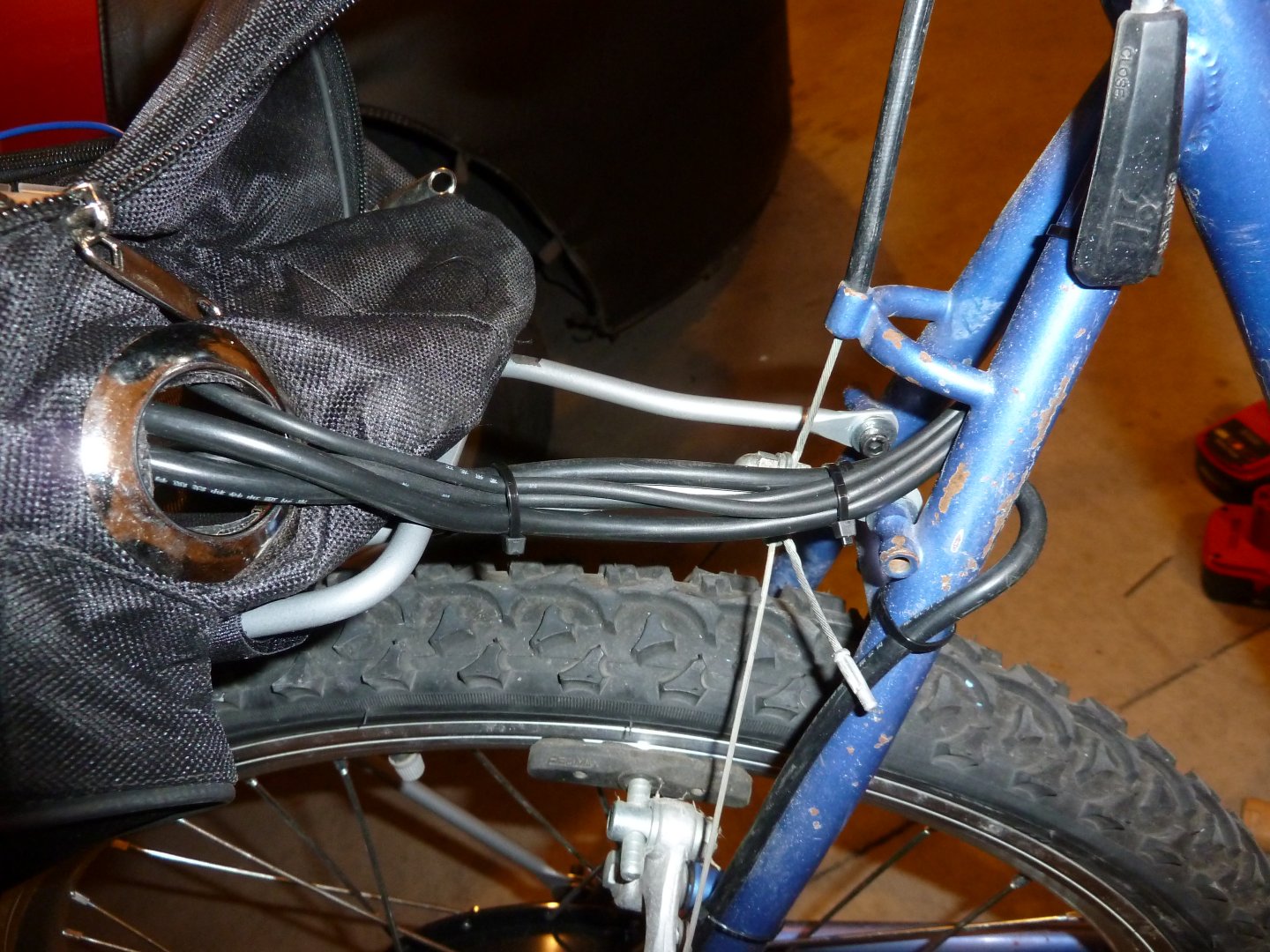 DIY Electric Bike: Secure Control Wires and Cables