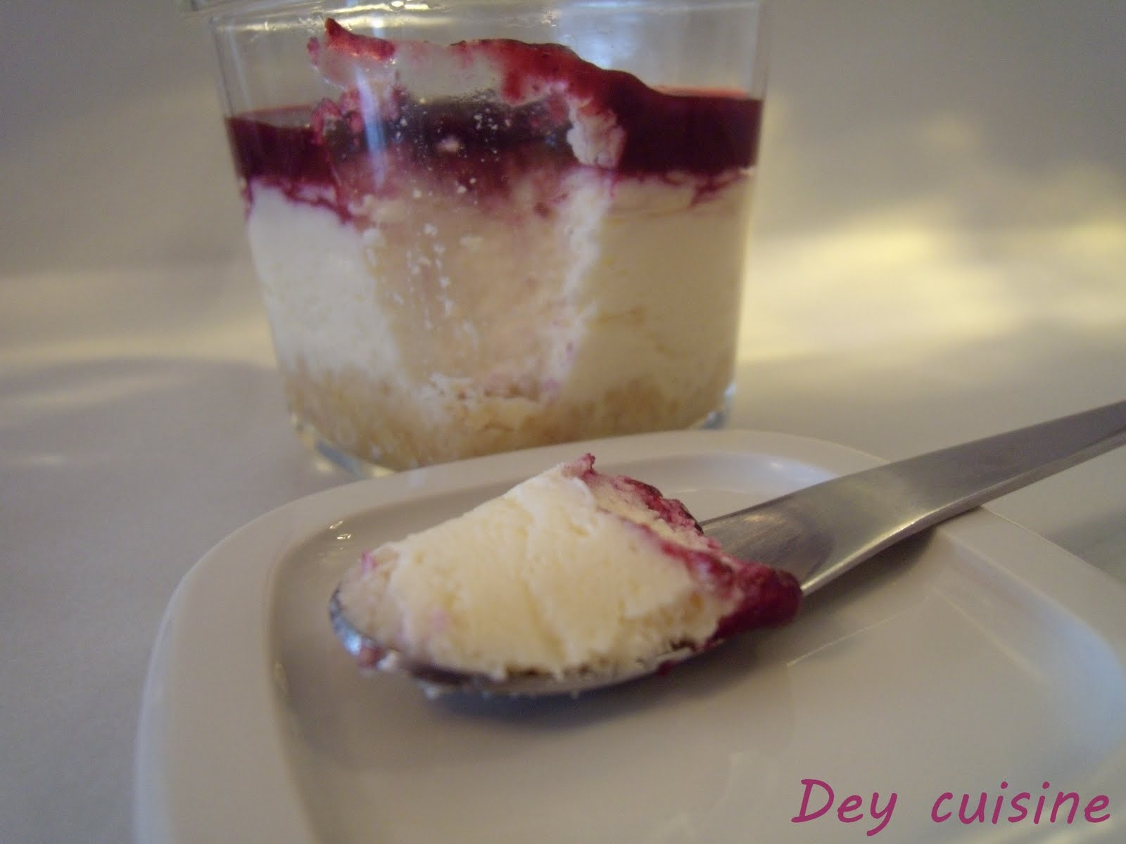 Dey cuisine: Cheesecake vanille & cassis - MultiDélices