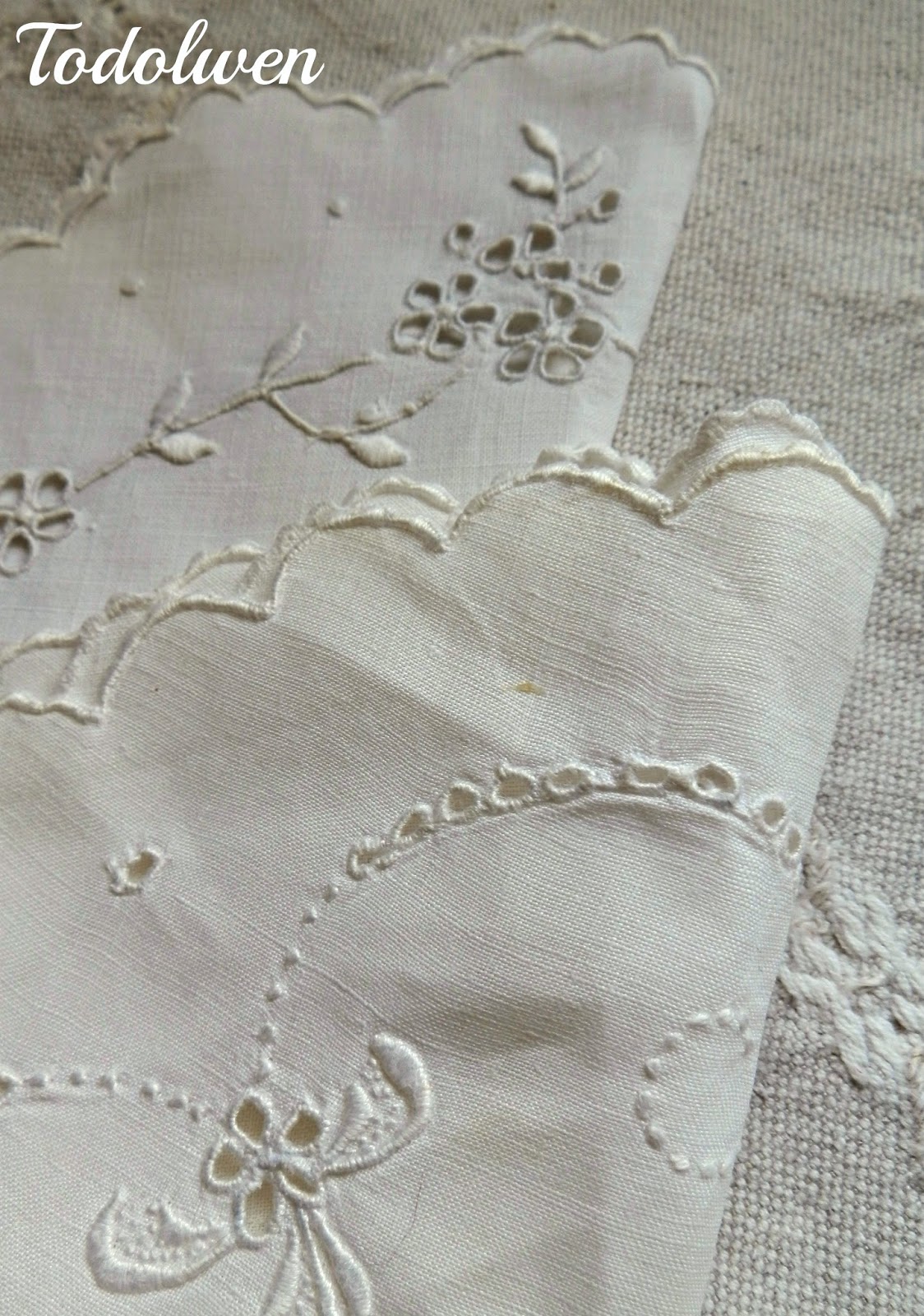 Todolwen: Two Small Fabric Doilies