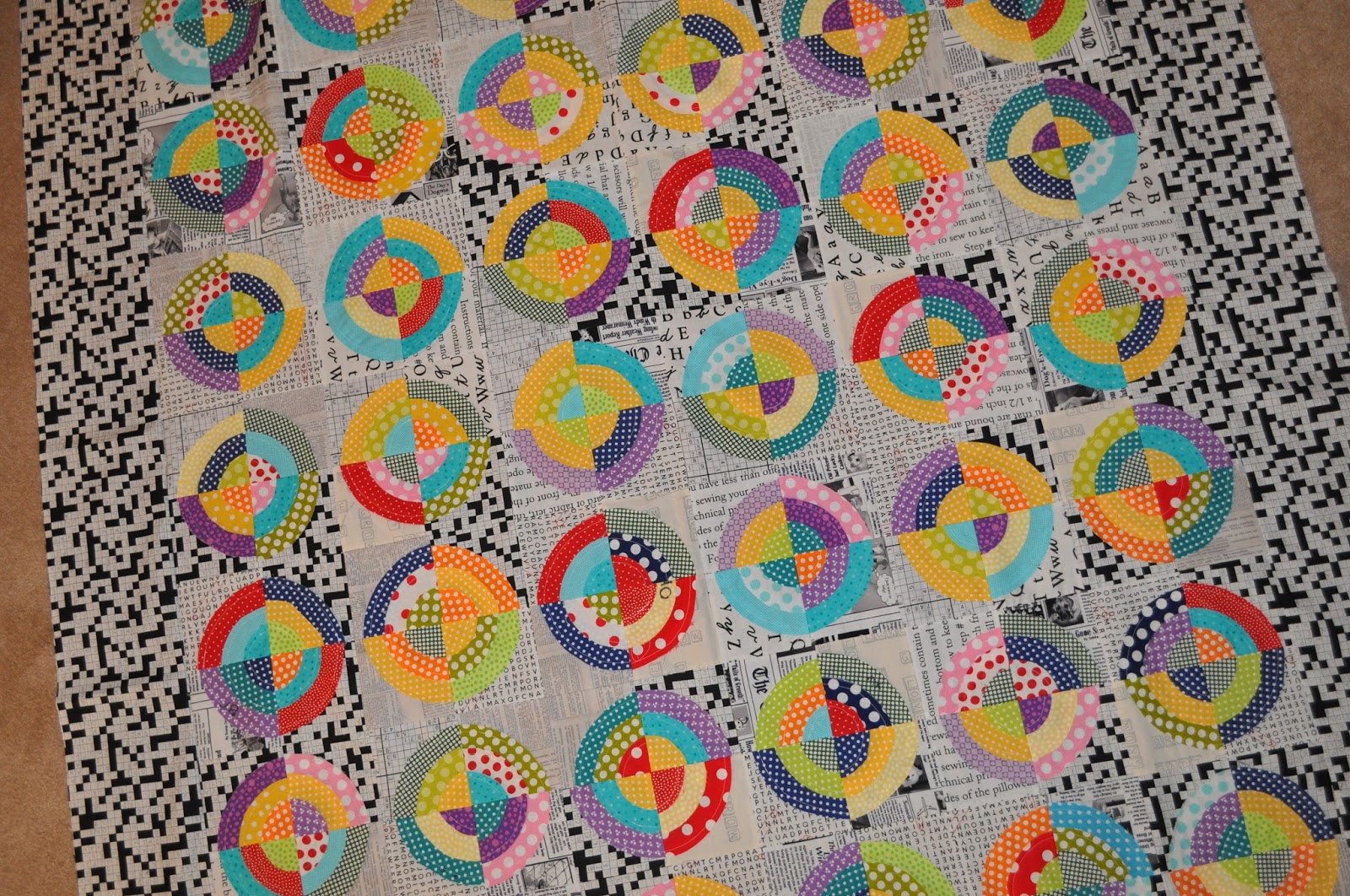 Fabric Fulfilling Its Destiny: Paulie's 1st grade class Bullseye quilt