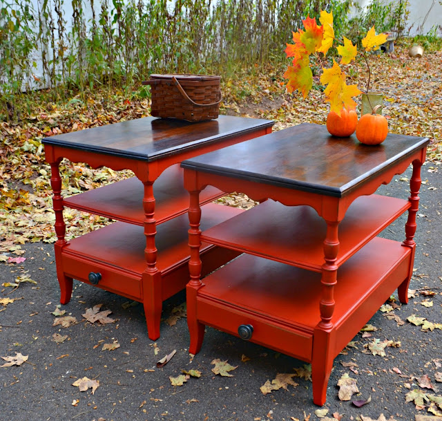 Heir and Space: Handsome Red Side Tables