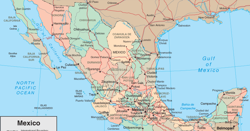 MEXICO - GEOGRAPHICAL MAPS OF MEXICO ~ Klima Naturali™