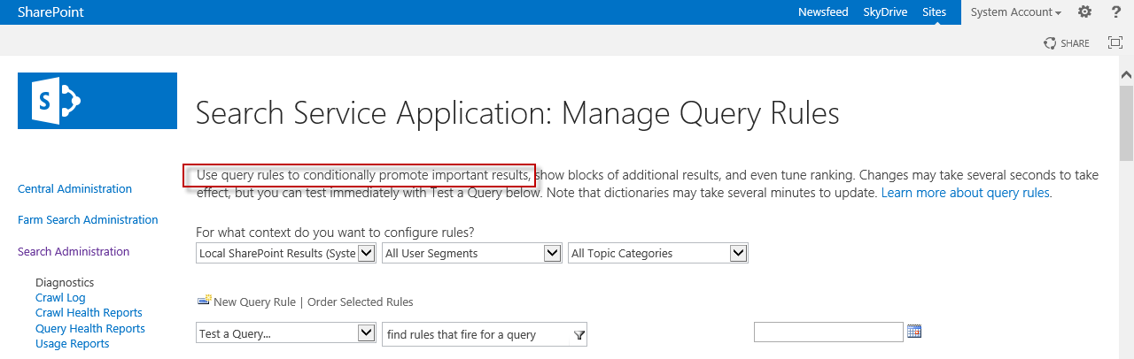 Aspiring Architect: Query Rules - Beyond Search box in Sharepoint 2013