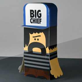 A Sighthound's Life: BIG CHIEF IS THE BEST MUSTACHED PAPER TOY EVER