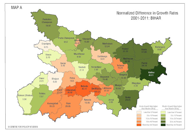 Centre for Policy Studies: Religion Data of Census 2011: III Bihar