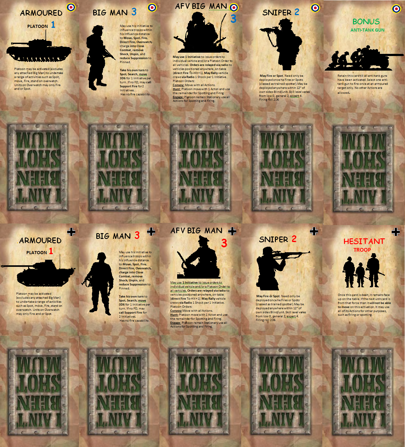 JOHN BOND's WARGAMING STUFF: IABSM CARDS: FINISHED