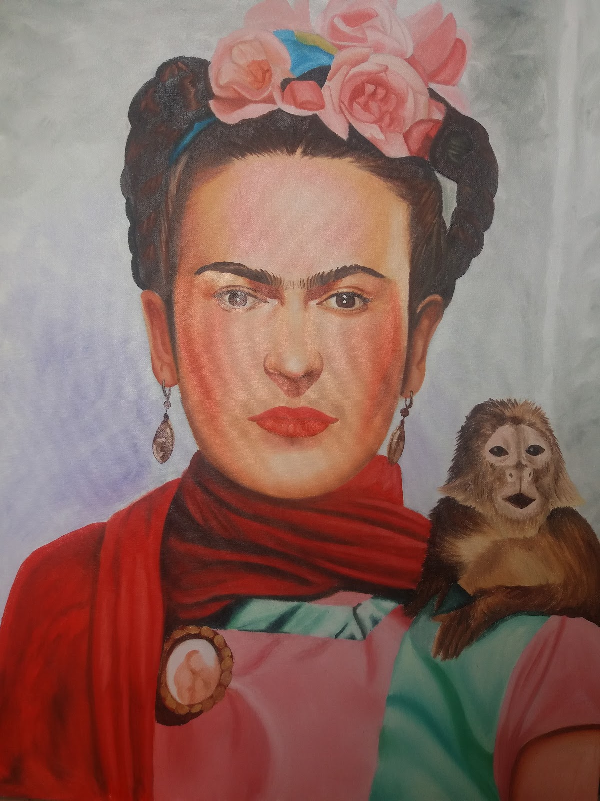 Pintando a Frida Kahlo