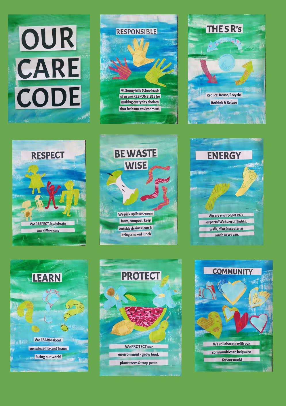 Sunnyhills School Environmental Blog: Our Care Code - Presented by Room 14