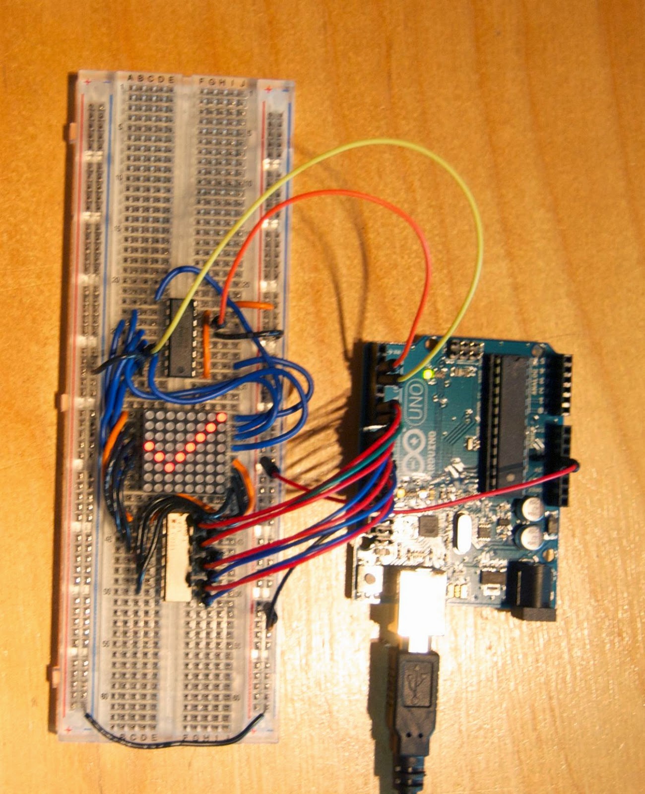 Tools for Technology Students: 8 x 8 LED matrix using 4017 and Arduino