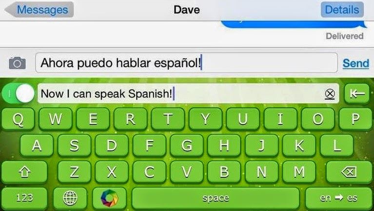 Translate text into a different language as you type