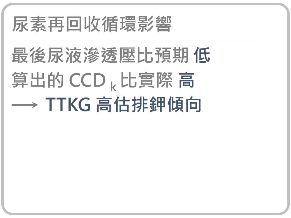 葉時孟醫師 - 高雄五甲、前鎮區佑鎮診所(雙RO洗腎中心): TTKG之生與死