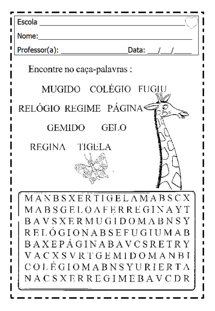 Turma da Profe Regina: GE - GI