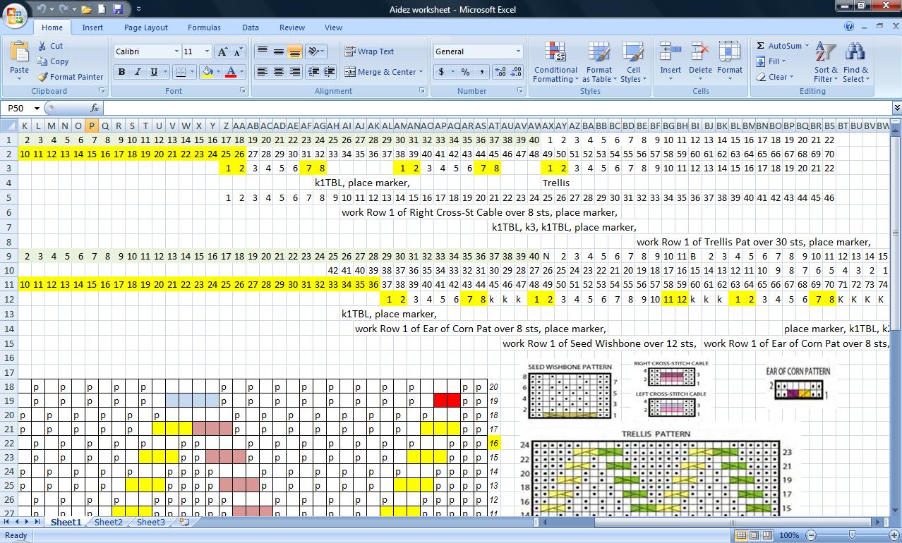 Ozlorna's Knitting Blog: Resizing {Aidez} Spreedsheets for 8ply