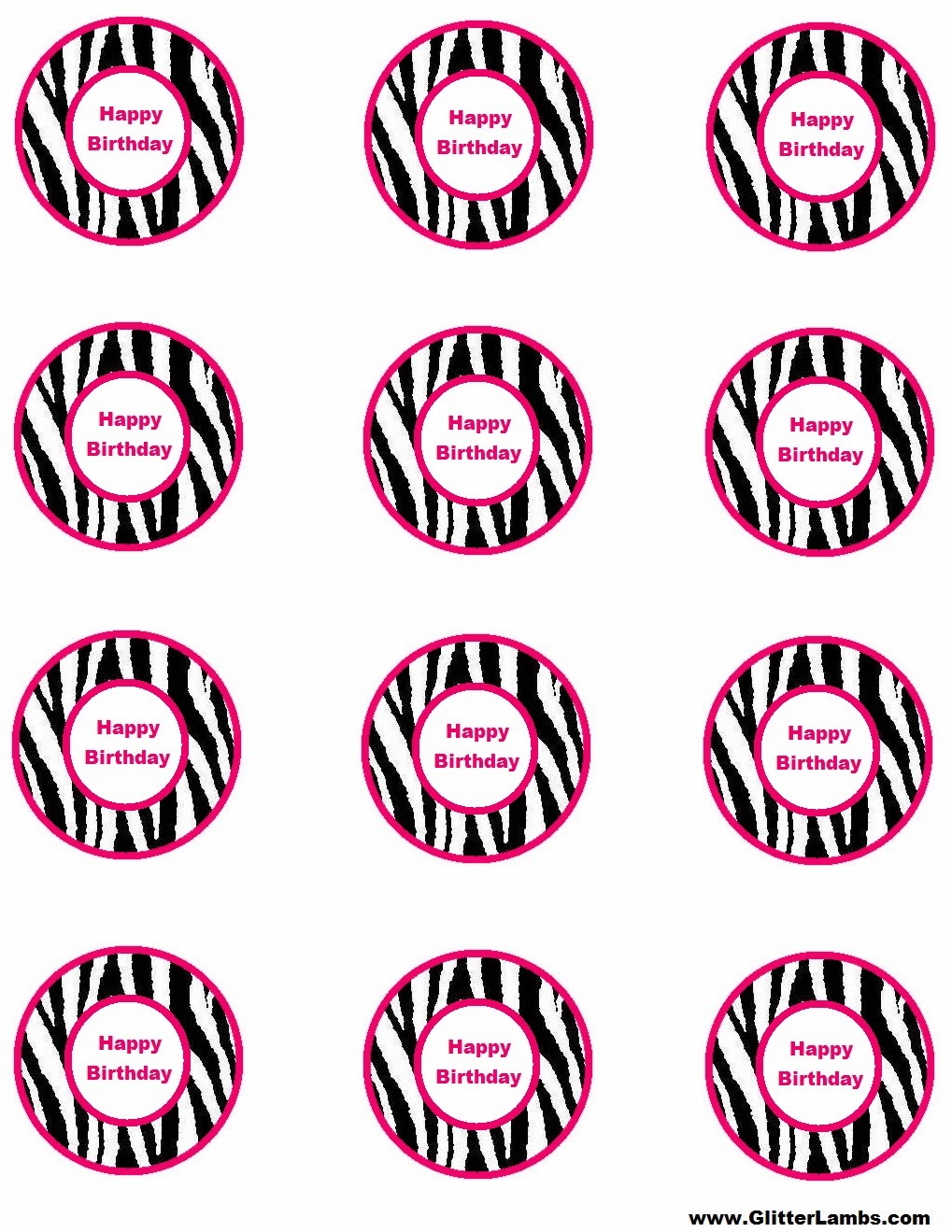 Gorgeous Zebra Party Free Printable Kit. - Oh My Fiesta! in english