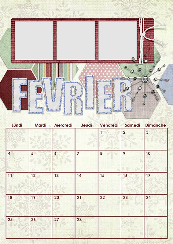 Chloé Marcanti Designs: Calendrier A3 ou A4