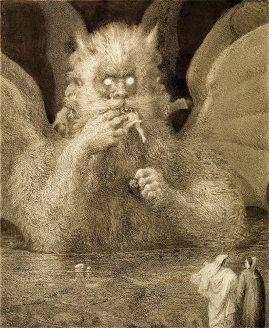 fioredelcappero: Dante e Lucifero (Inferno, XXXIV)