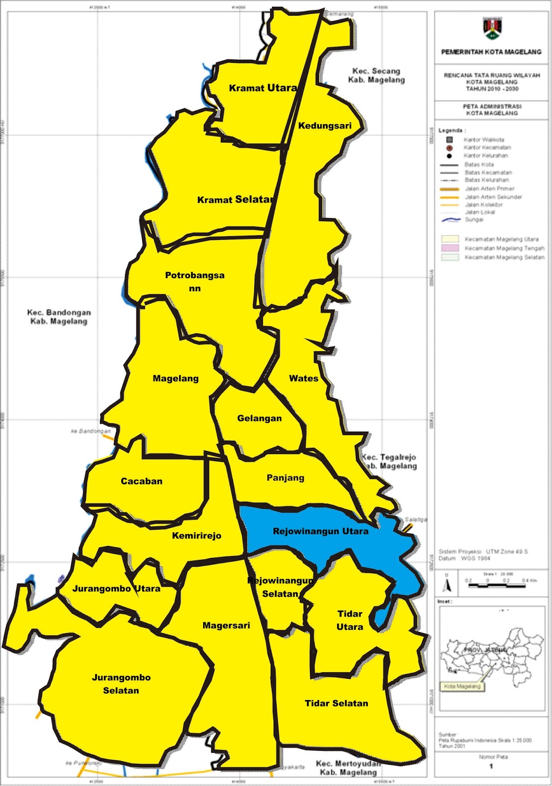 PETA KOTA MAGELANG ~ RW 20 REJOWINANGUN UTARA