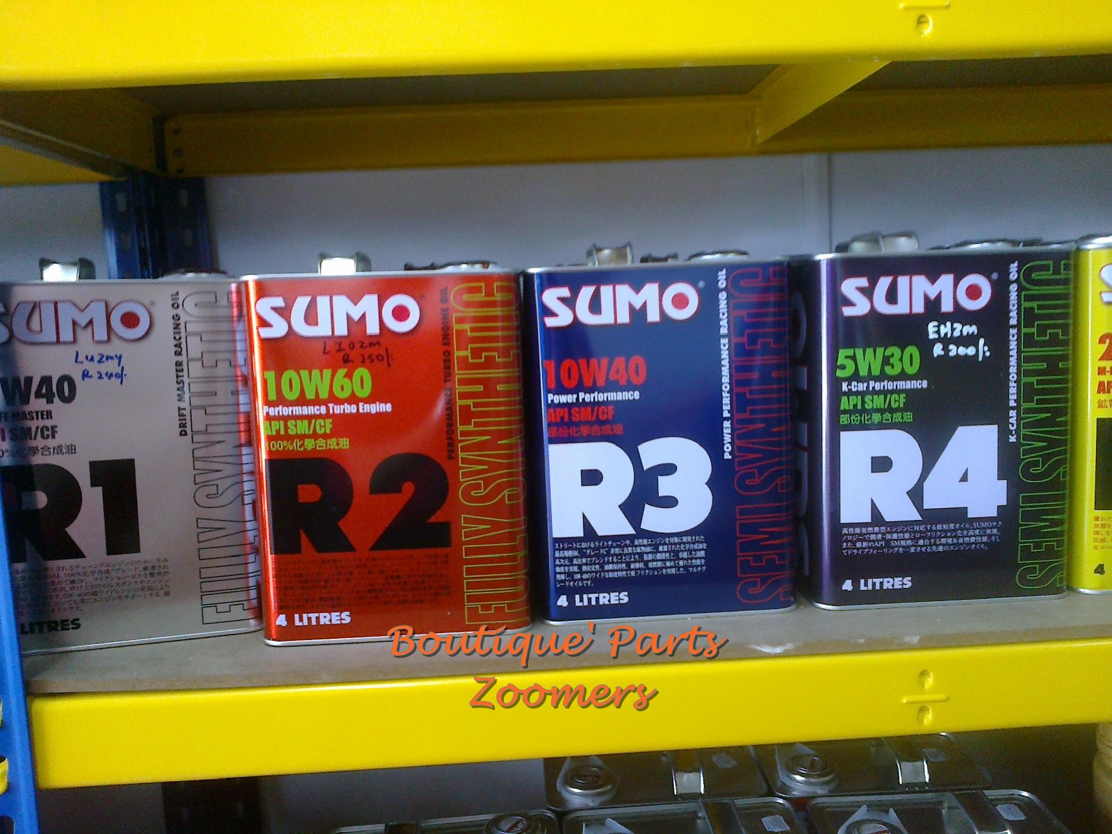 Boutique' AutoPart Zoomers ENT: ASSORTED SERVICE OIL