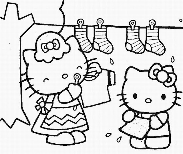 Aneka Mewarnai Gambar Hello Kitty - Yuk Warnai