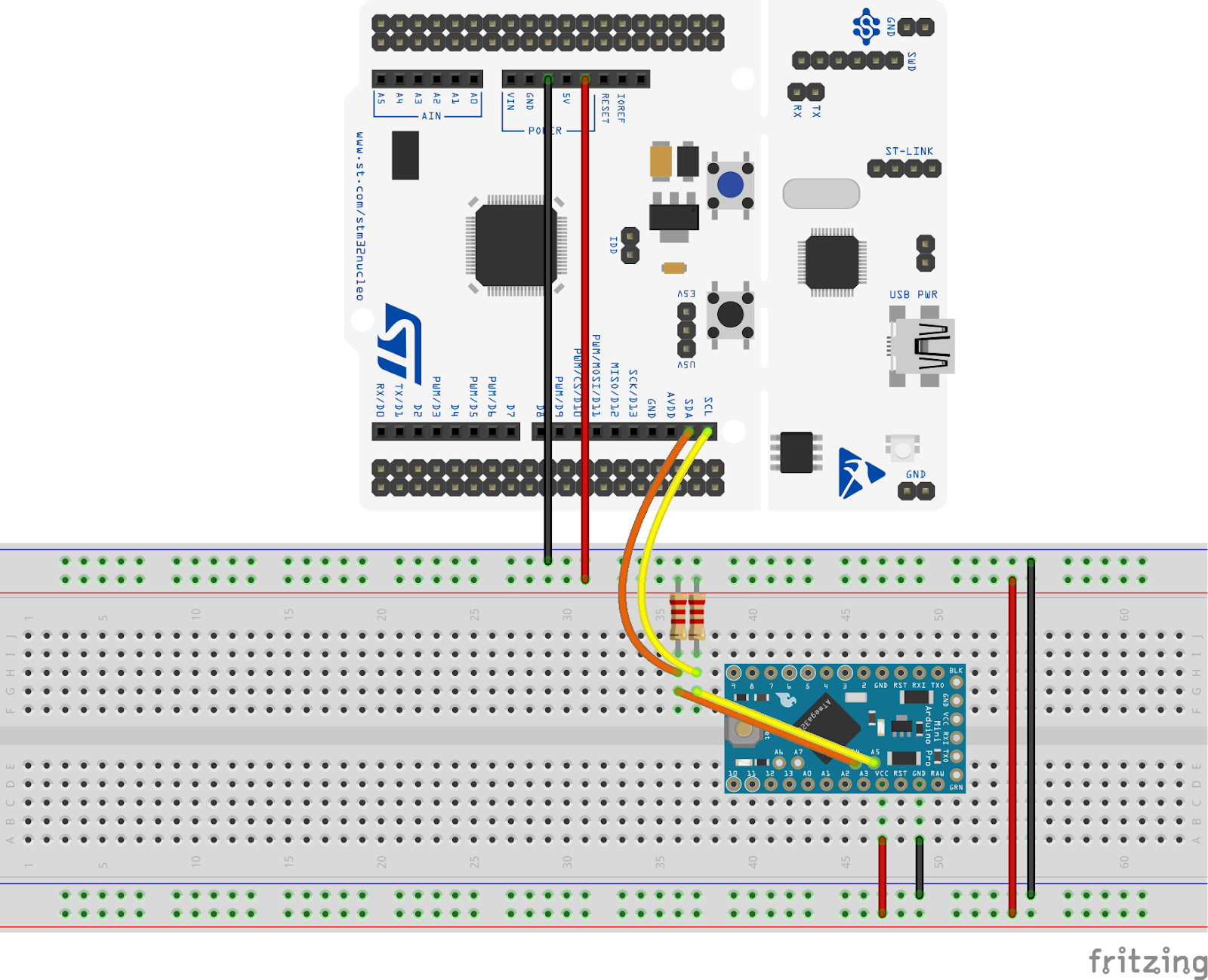 音源とオーディオの電子工作（予定）: ArduinoとNucleo(mbed)でI2C通信してみる。