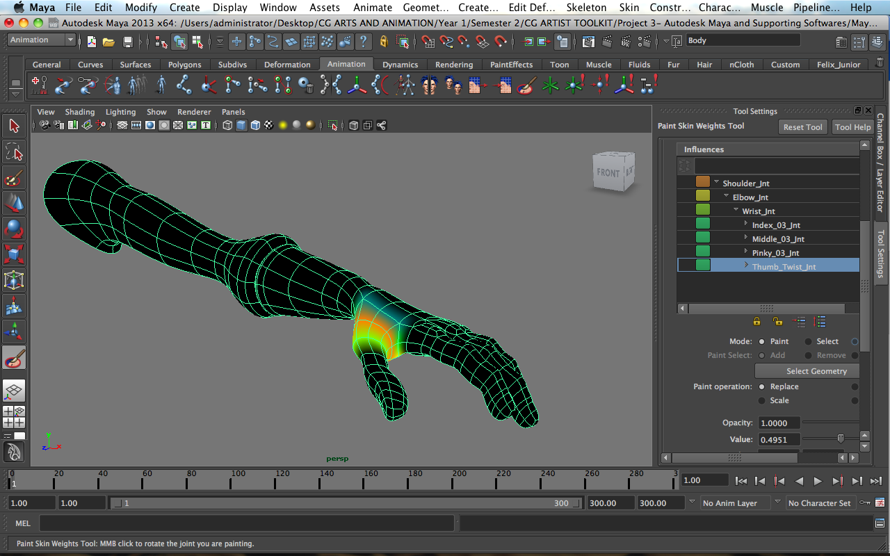 Ayunie Adiana: Introduction to Skinning: Painting Weights