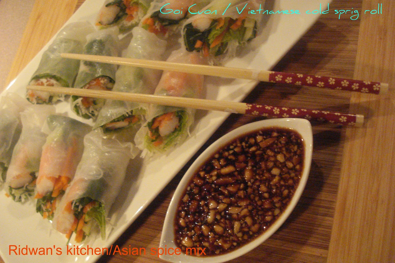 Goi Cuon- Shrimp Spring rolls/Vietnamese cold spring rolls